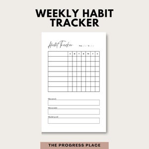 Printable Habit Tracker Bundle, Monthly, Weekly, Yearly (digital ...