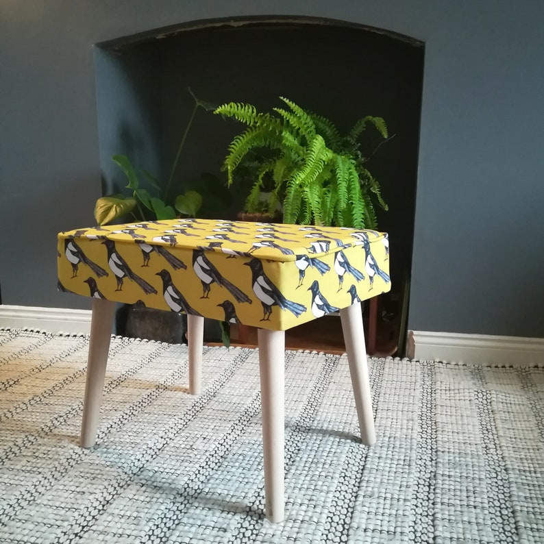 Footstool in Colourful Animal and Bird Fabrics. - Etsy