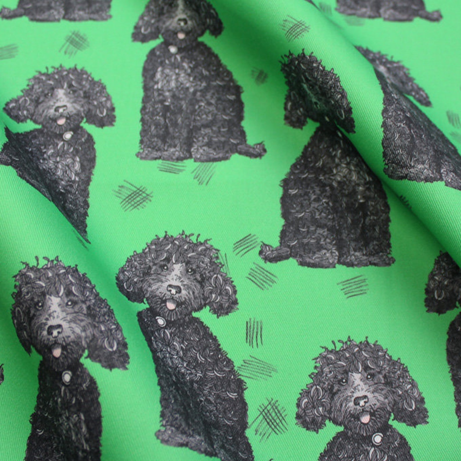 Labradoodle Dog Upholstery Fabric by the Metre. - Etsy