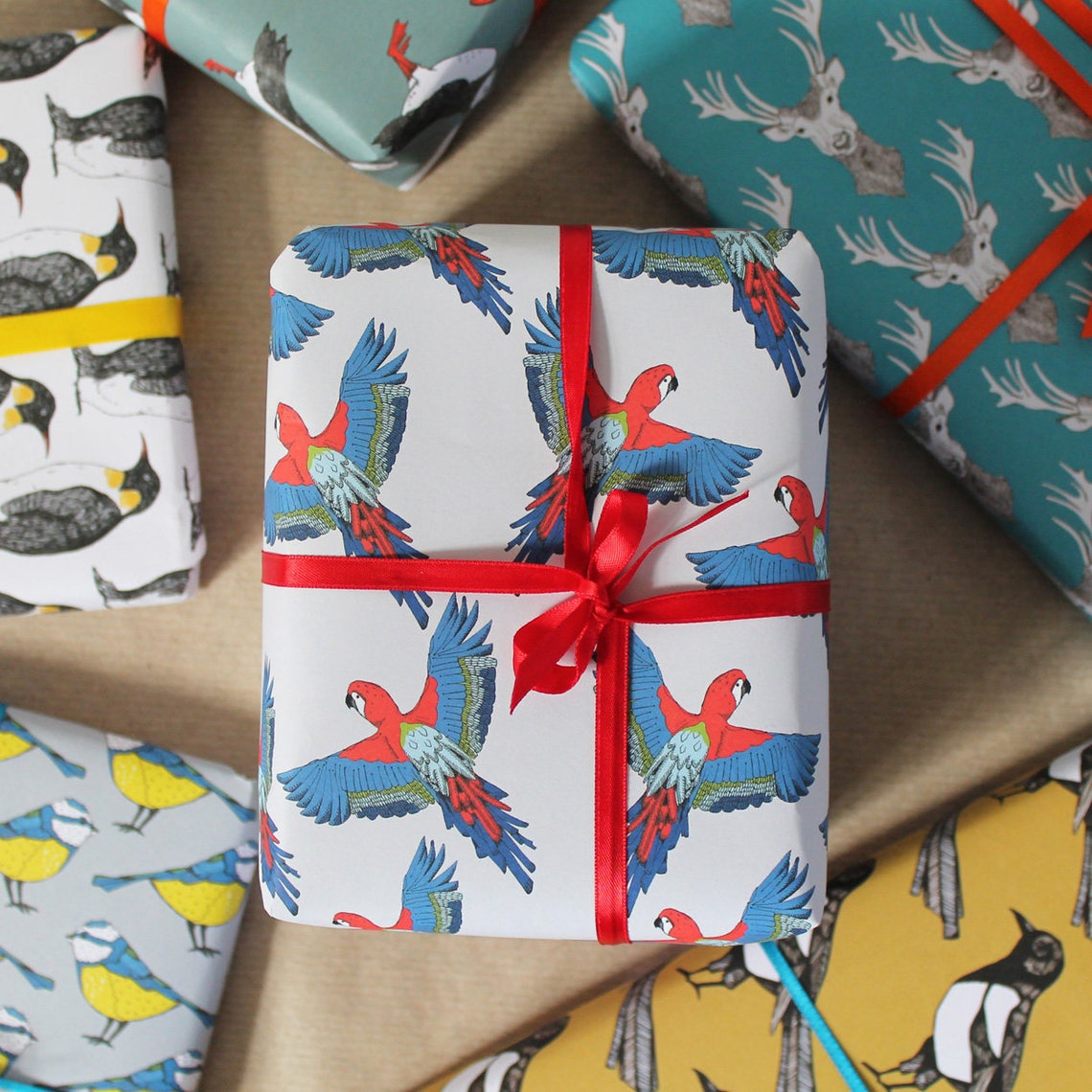 Tropical Birthday Wrapping Paper - Wedding Wrapping Paper - Recyclable ...