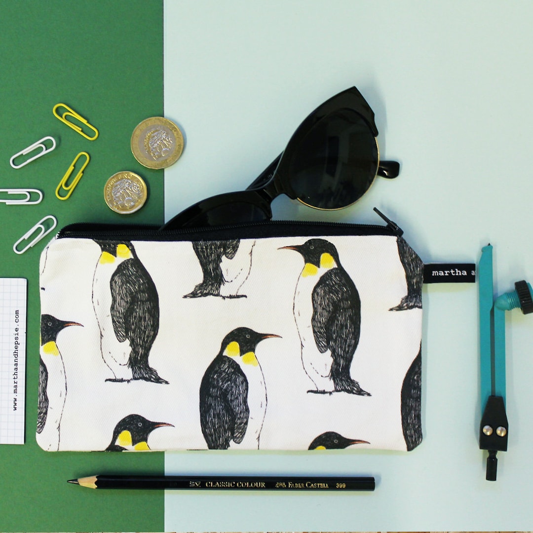 Penguin Pencil Case - Pen Case - Penguin Gift - Etsy