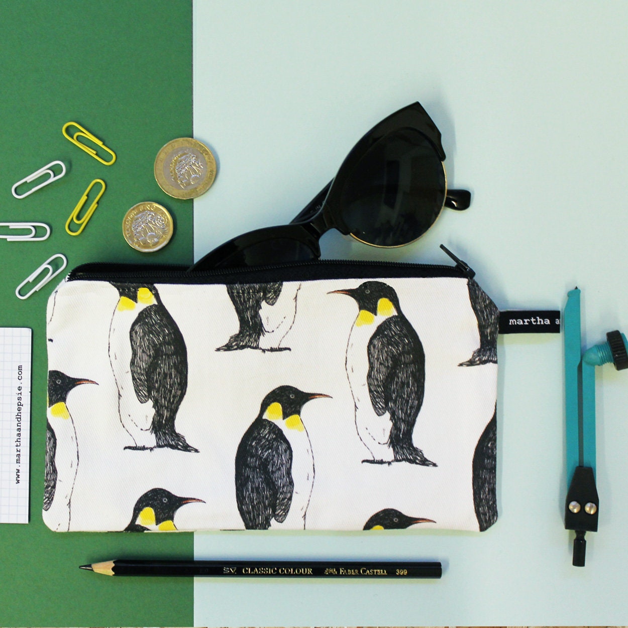 Penguin Pencil Case Pen Case Penguin Gift Etsy Mexico