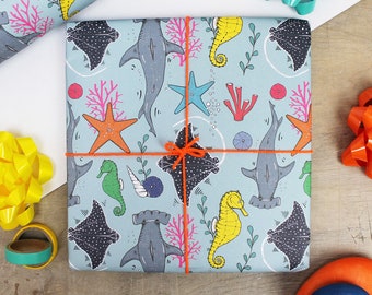 Seashell Wrapping Paper 50cmx70cm Sheet - Etsy UK