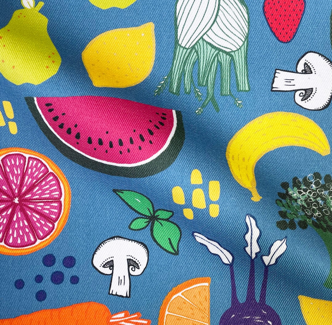Fruit and Vegetable Upholstery Fabric Available by the Metre - Etsy