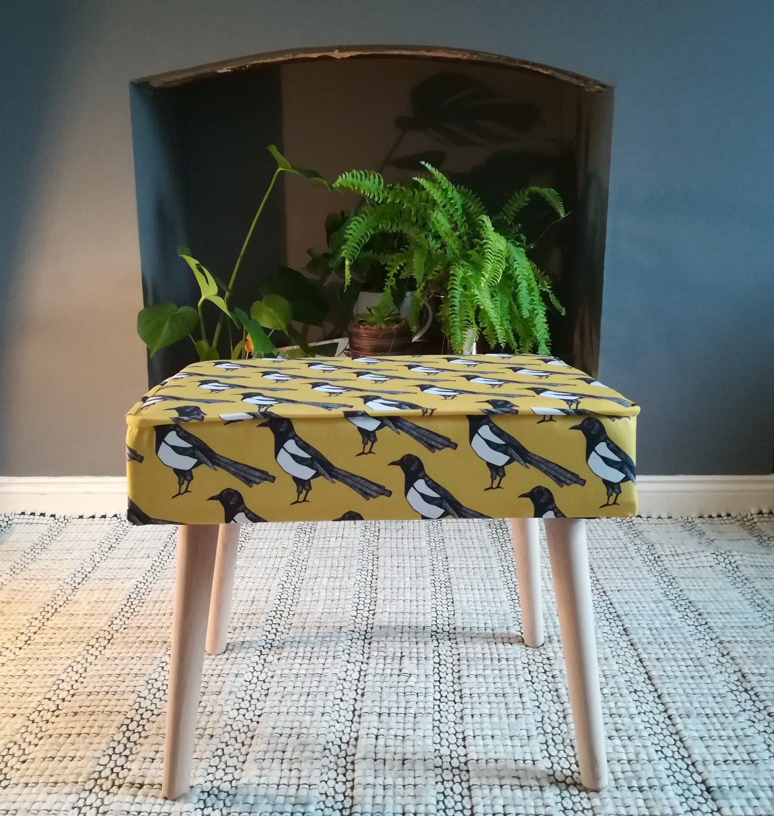 Footstool in Colourful Animal and Bird Fabrics. - Etsy