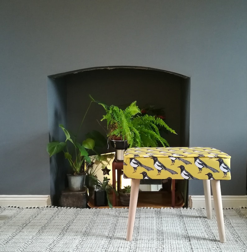 Footstool in Colourful Animal and Bird Fabrics. - Etsy