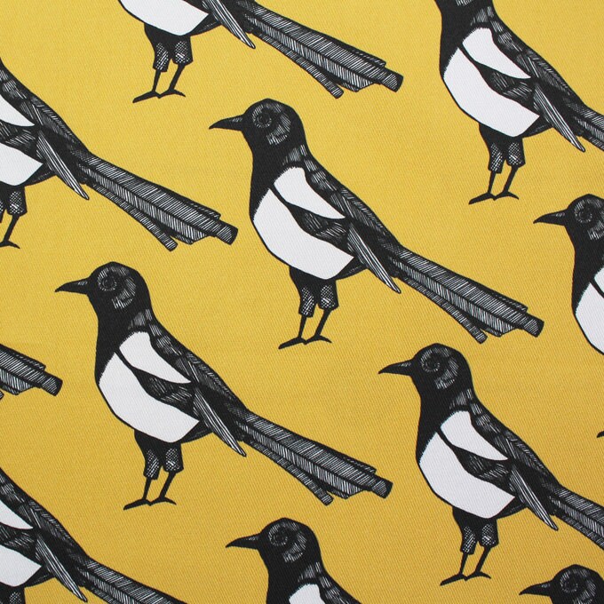 Yellow Magpie Upholstery Fabric Available by the Metre - Etsy UK