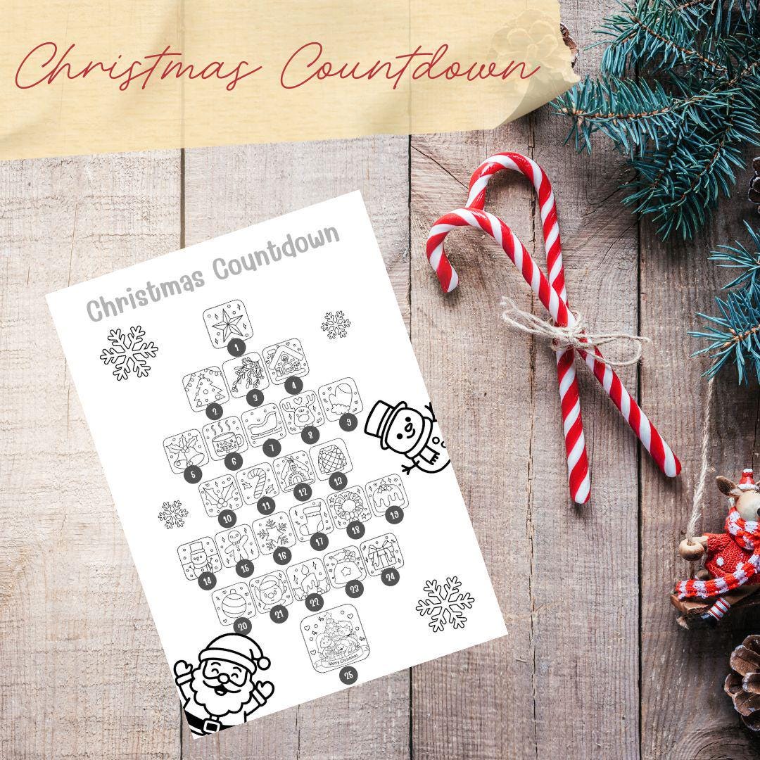 Christmas Countdown Activity | Printable Holiday Advent Calendar (PDF ...