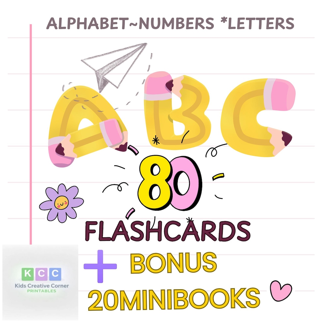 Educational Printables for Kids - ABC & Number Flashcards 80 Pages | A ...