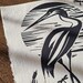 Handmade Linocut Linogravure Herons | Kunst A3 Print | Minimalist ...