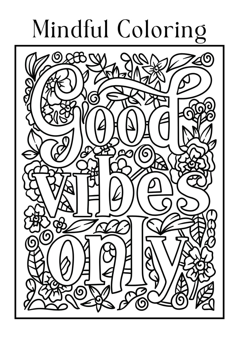 Mindful Colouring Page - Etsy