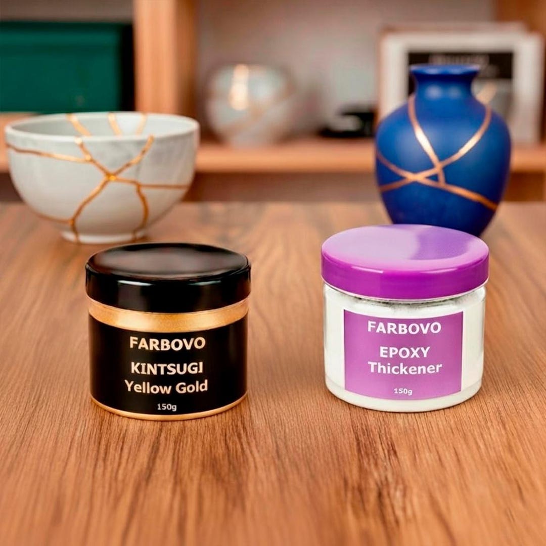 SET Kintsugi Colors and Epoxy Thickener, Pigment for Epoxy Resin ...