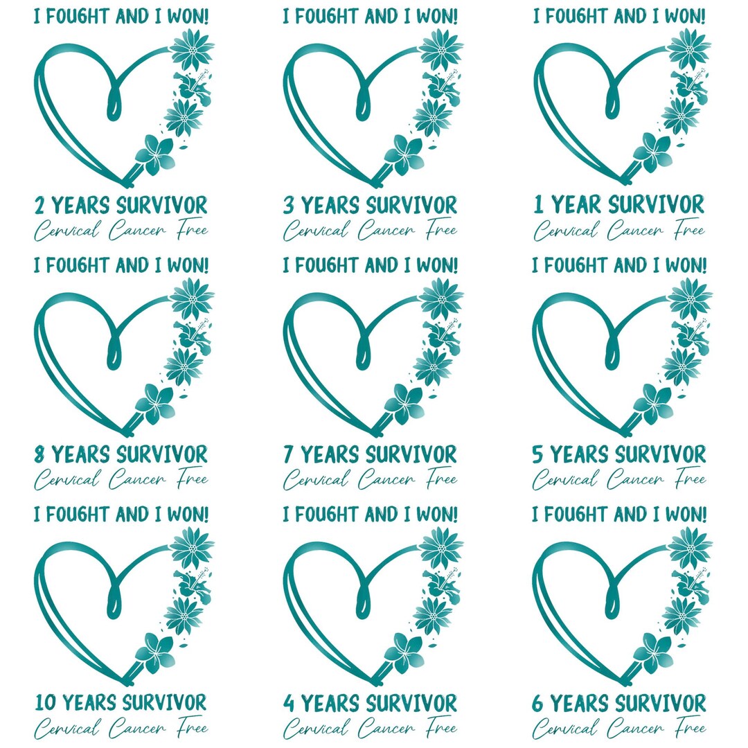 1 to 10 Years Cancer Free PNG – I Fought and Won Cervical Cancer ...