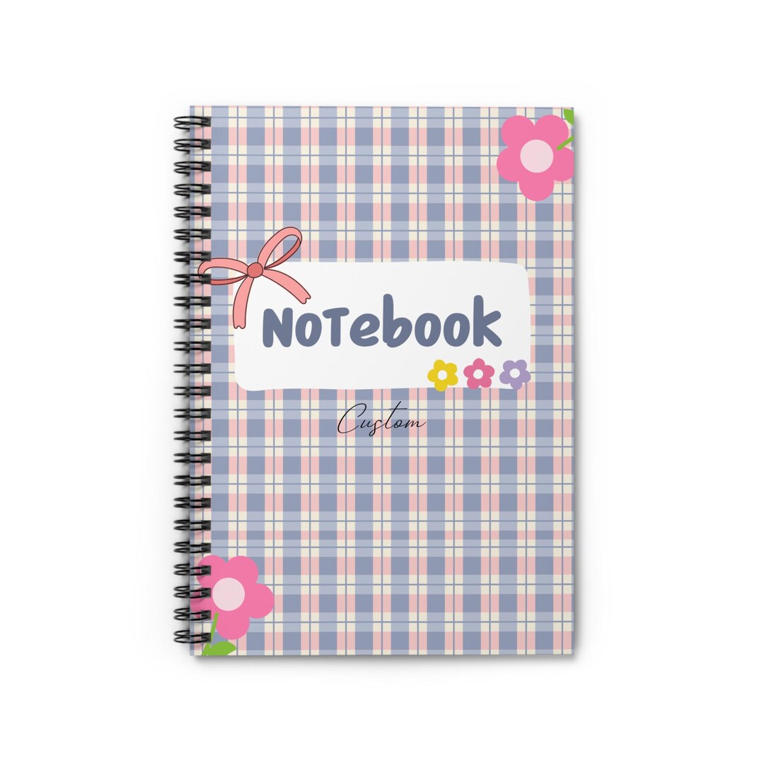Floral Spiral Notebook - Cute, Personalized Journal for School, Office ...