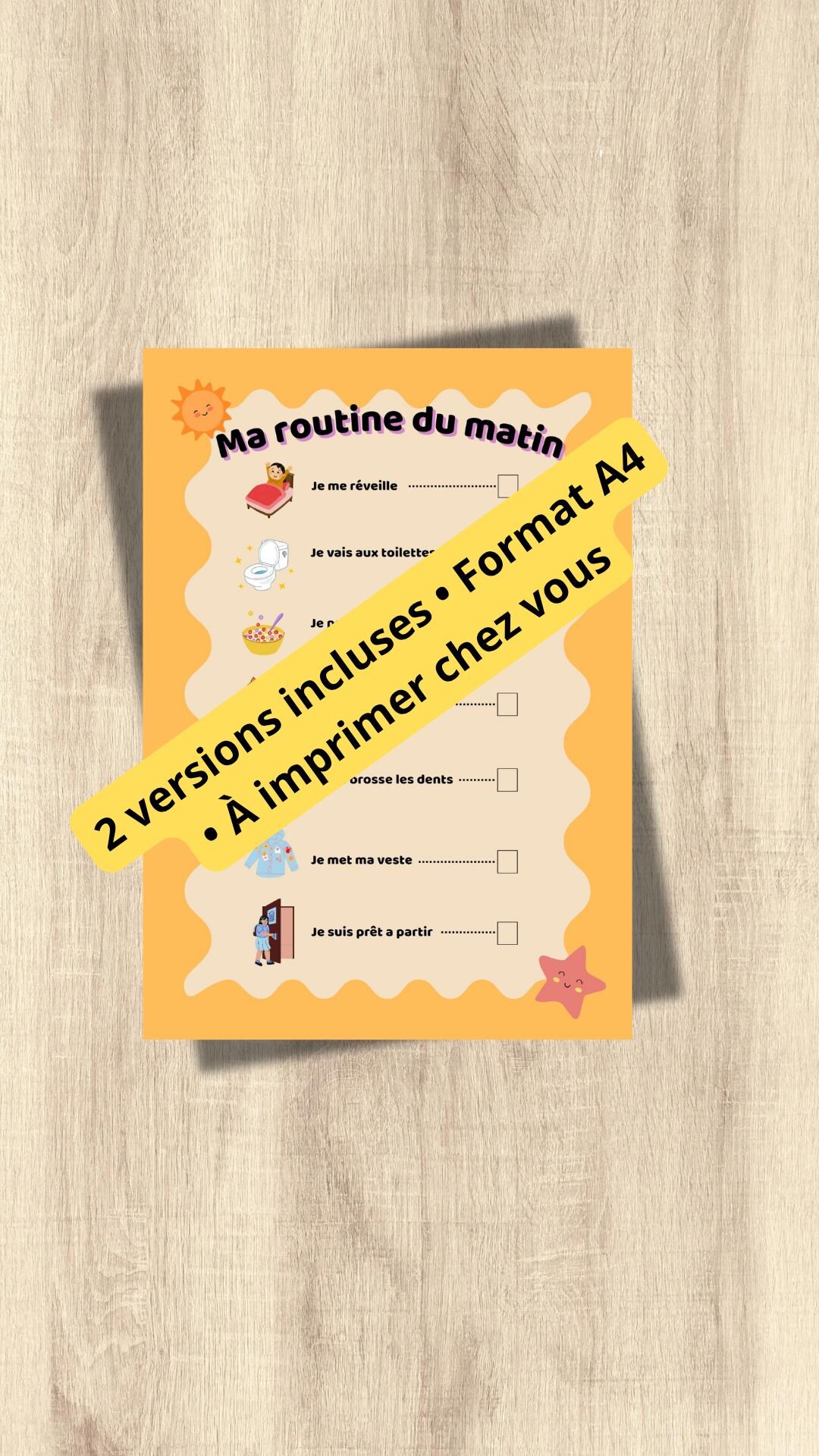 Children's Morning Routine – Orange Educational Poster – Printable ...