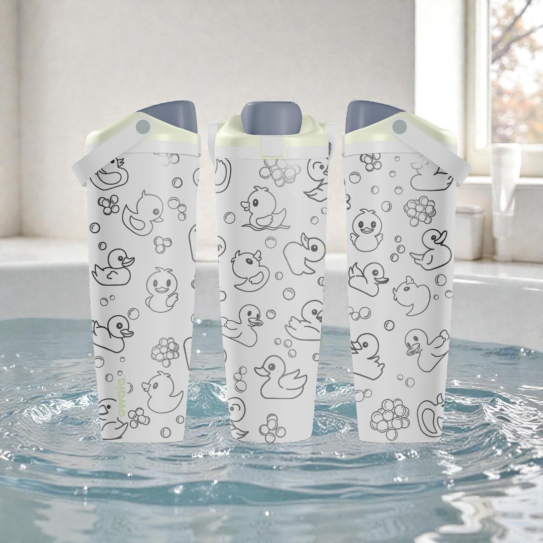 Engraved Duck Owala Sway Bottle – 30oz 40oz – Cute Duck Water Bottle ...