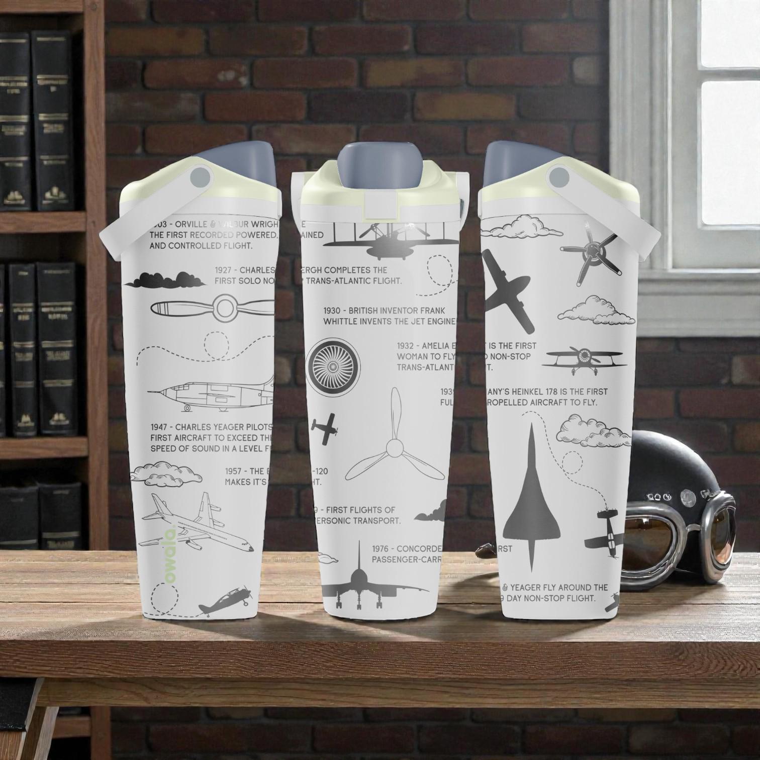 Engraved Aviation History Owala Sway Bottle – 30oz 40oz – Pilot Gift ...