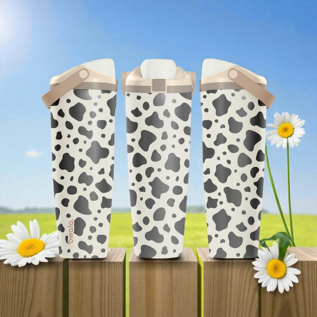 Cow Print Engraved Owala Sway Bottle – Western Farm Aesthetic Tumbler ...
