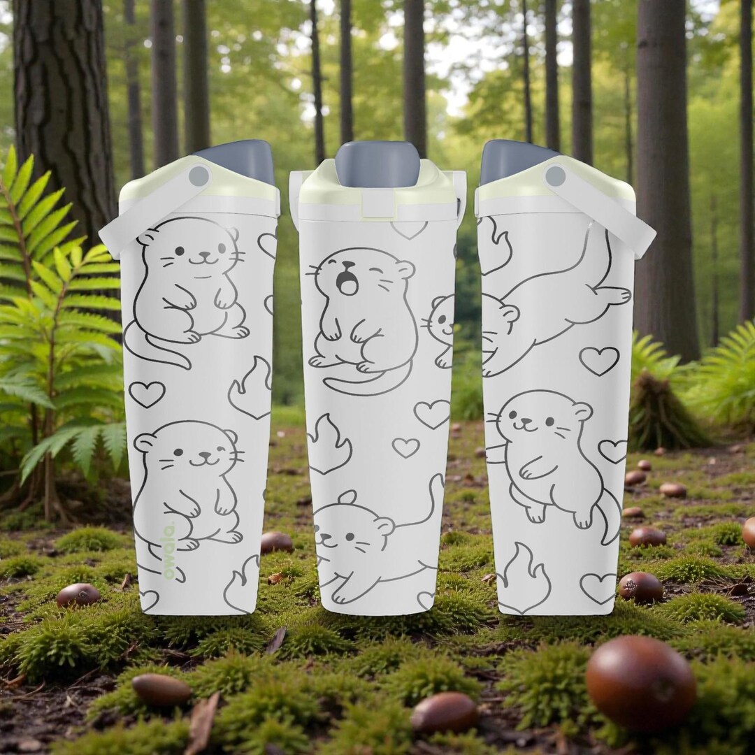Engraved Otters Owala Sway Bottle – 30oz 40oz – Cute Otter Water Bottle ...