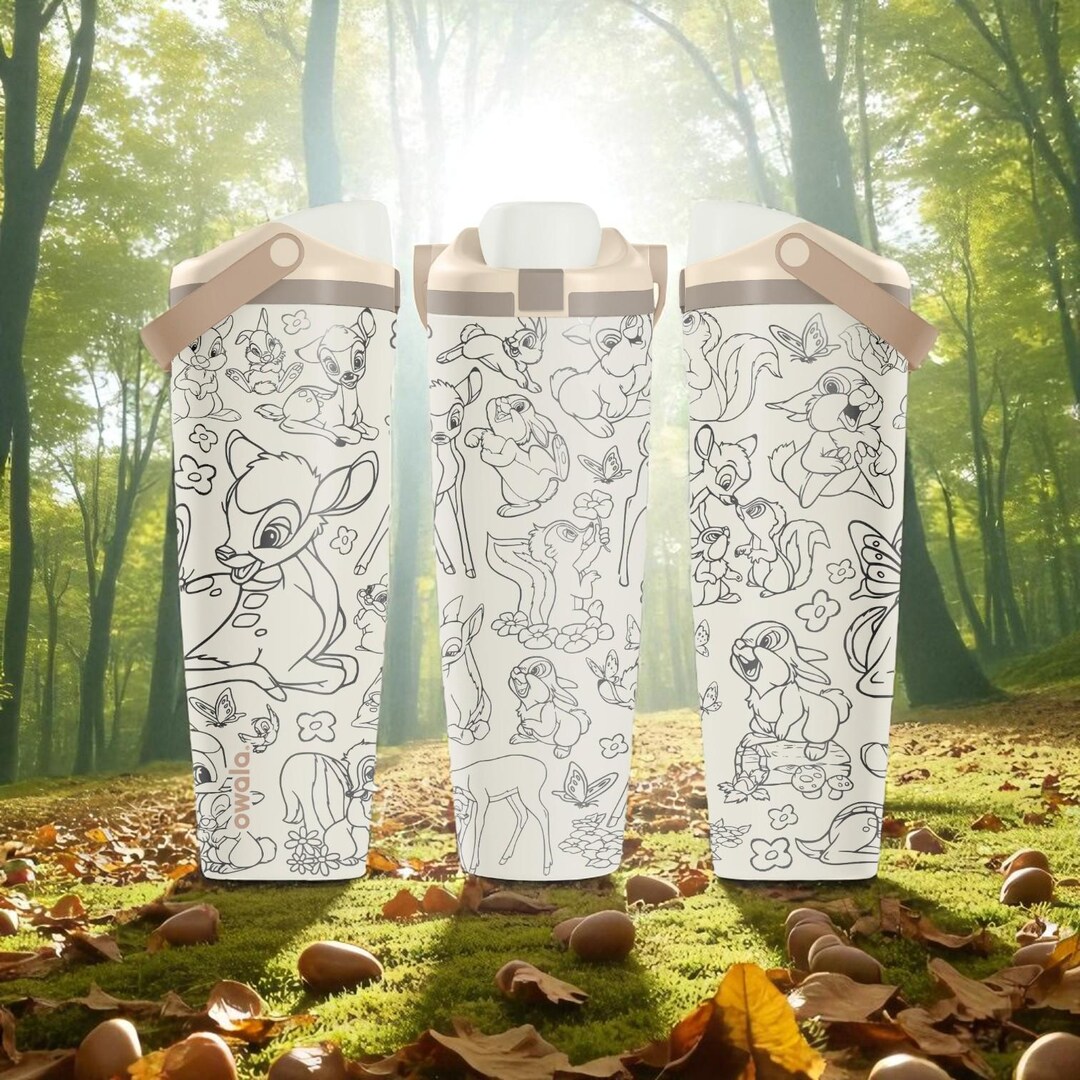 Forest Friends Engraved Owala Sway Bottle – Woodland Animal Wrap – 30oz ...