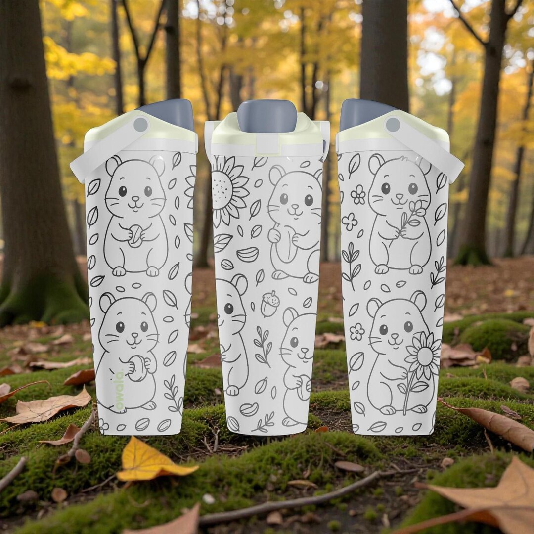 Engraved Hamster Owala Freesip Bottle – 30oz 40oz – Cute Woodland ...