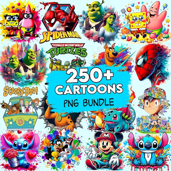 Cartoon Dtf Art - Etsy UK