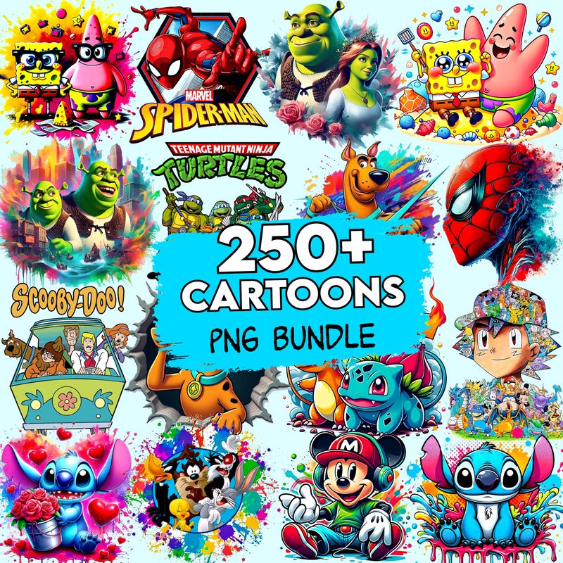 Cartoon Dtf Art - Etsy UK