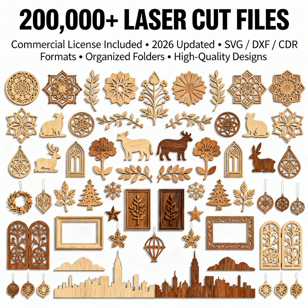 Mega BUNDLE LASER CUT & Engraving Files, Laser Cut Files 200,000 ...