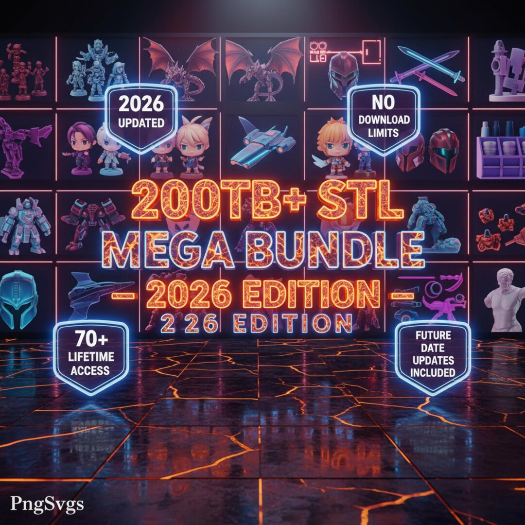 20,000,000+ STL 3D Models Library – 200 TB Mega Collection, Lifetime ...