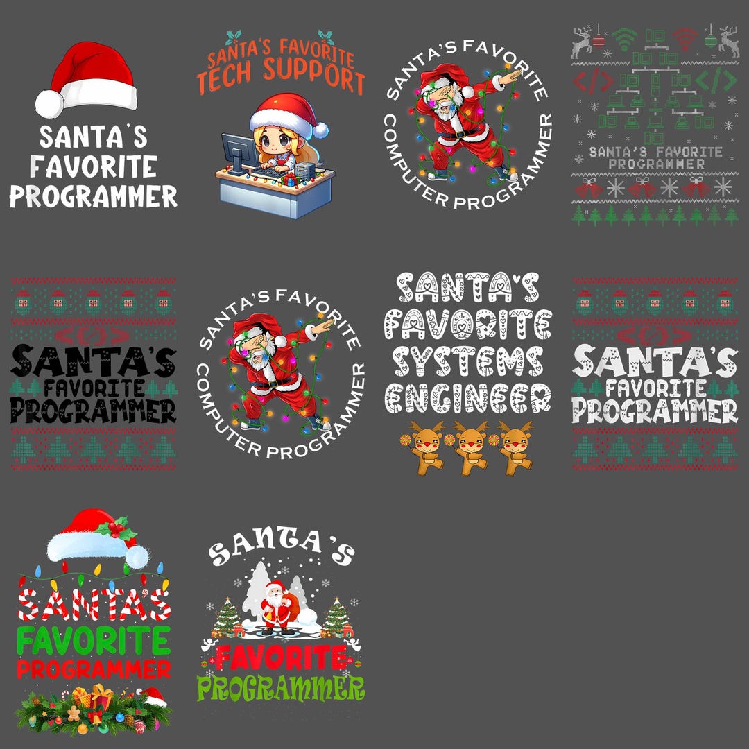 Santa’s Favorite Programmer PNG – Ugly Christmas Sweater Clipart, Funny ...
