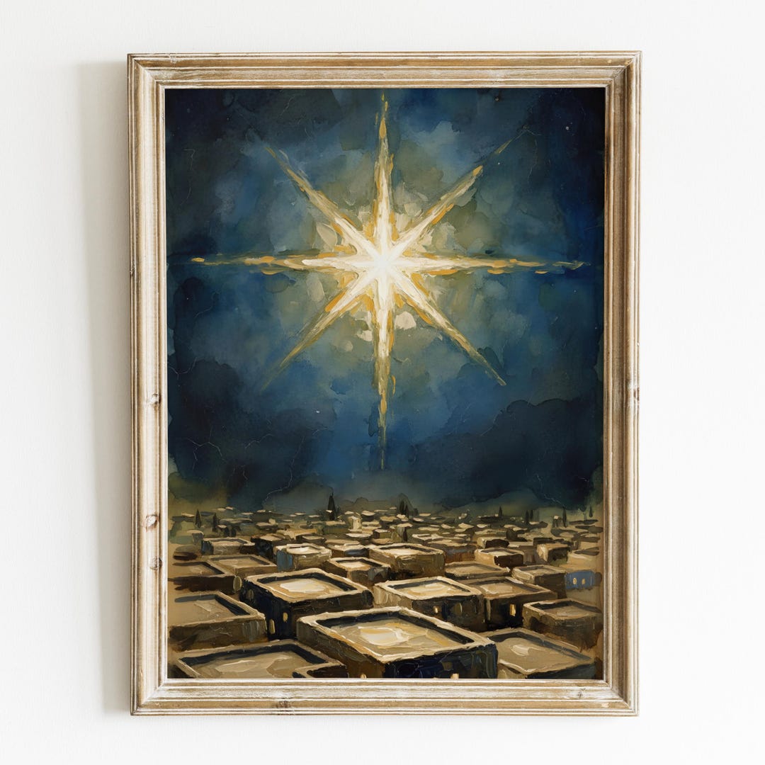 Christian Christmas Star of Bethlehem Decoration: Nativity Poster ...