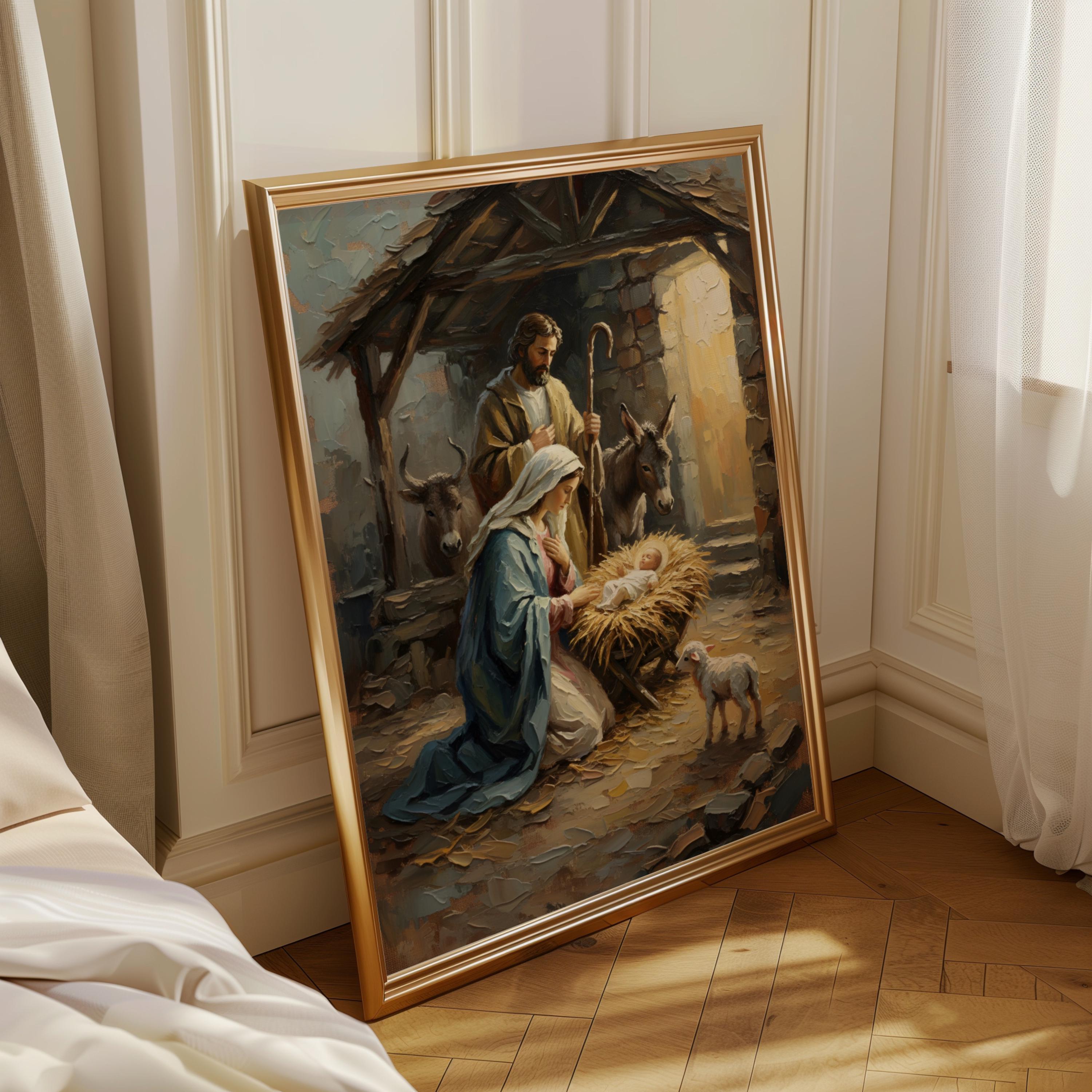 Downloadable Nativity Scene Baby Jesus Adoration: Christianity ...