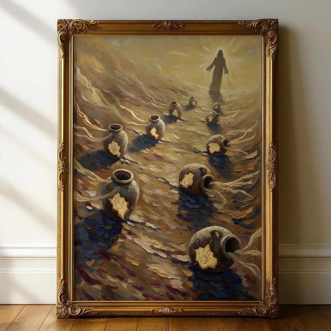 Miracle Jesus Christ Heals Lepers Painting: Decorator Scriptural Wall ...