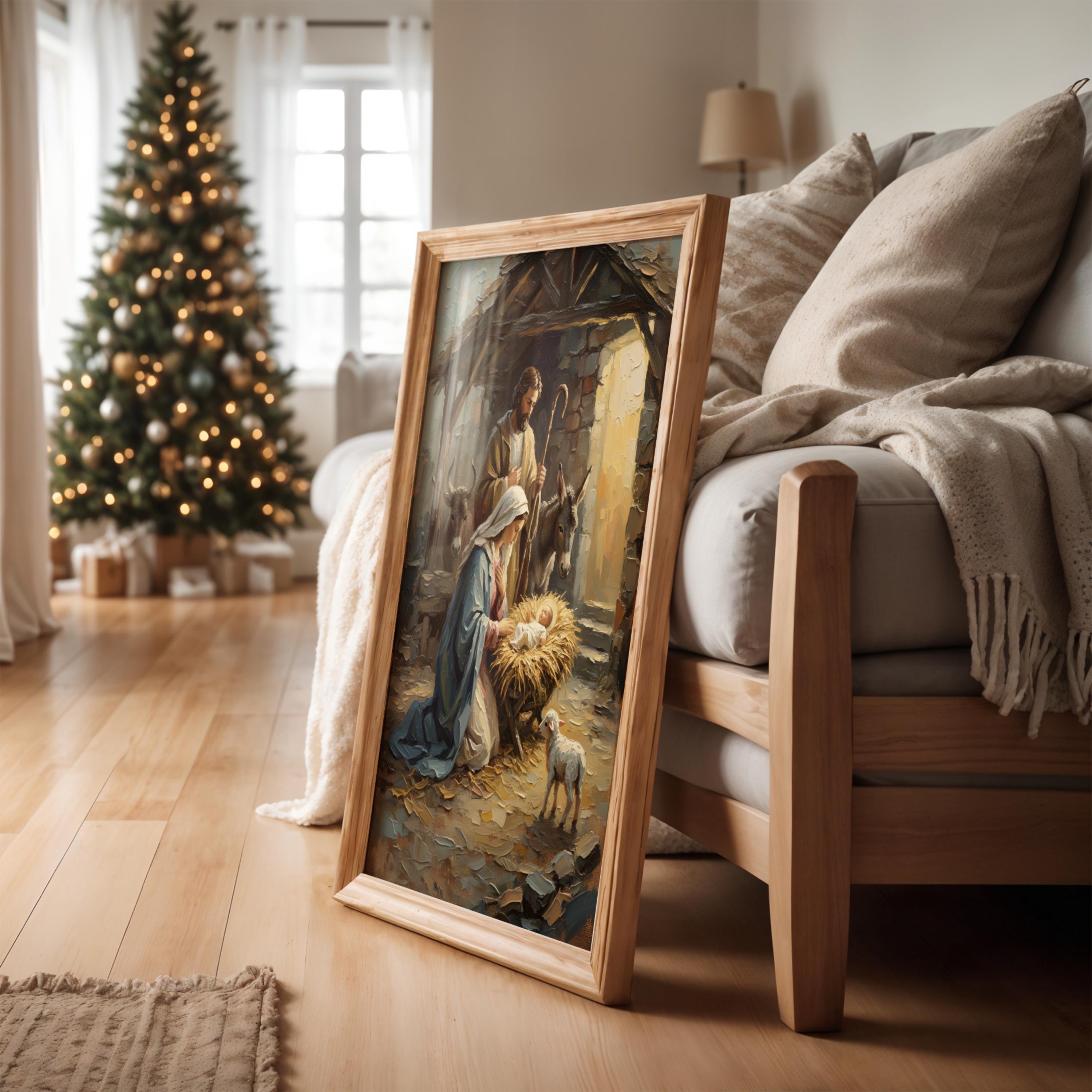 Downloadable Nativity Scene Baby Jesus Adoration: Christianity ...