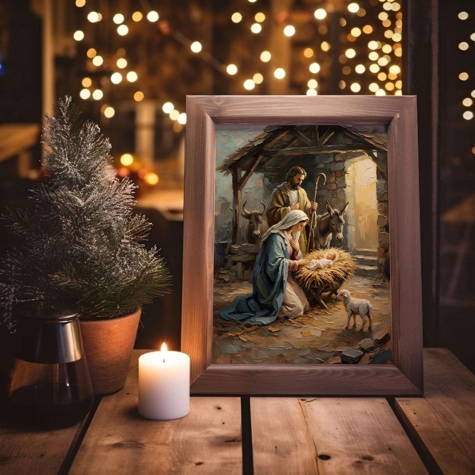 Downloadable Nativity Scene Baby Jesus Adoration: Christianity ...