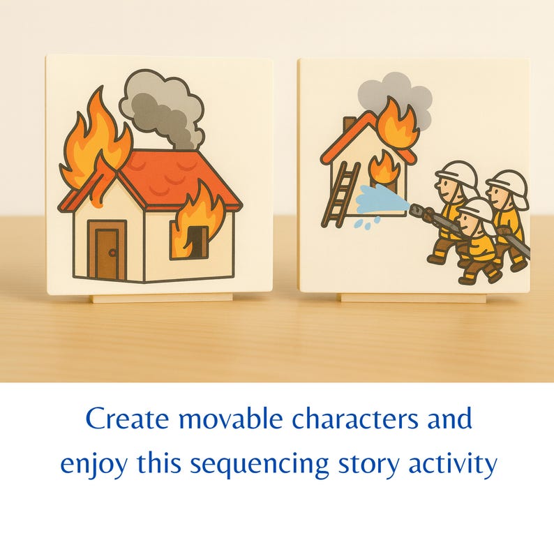 Fire Safety Sequencing Cards , Printable Story Sequence Activity - Etsy