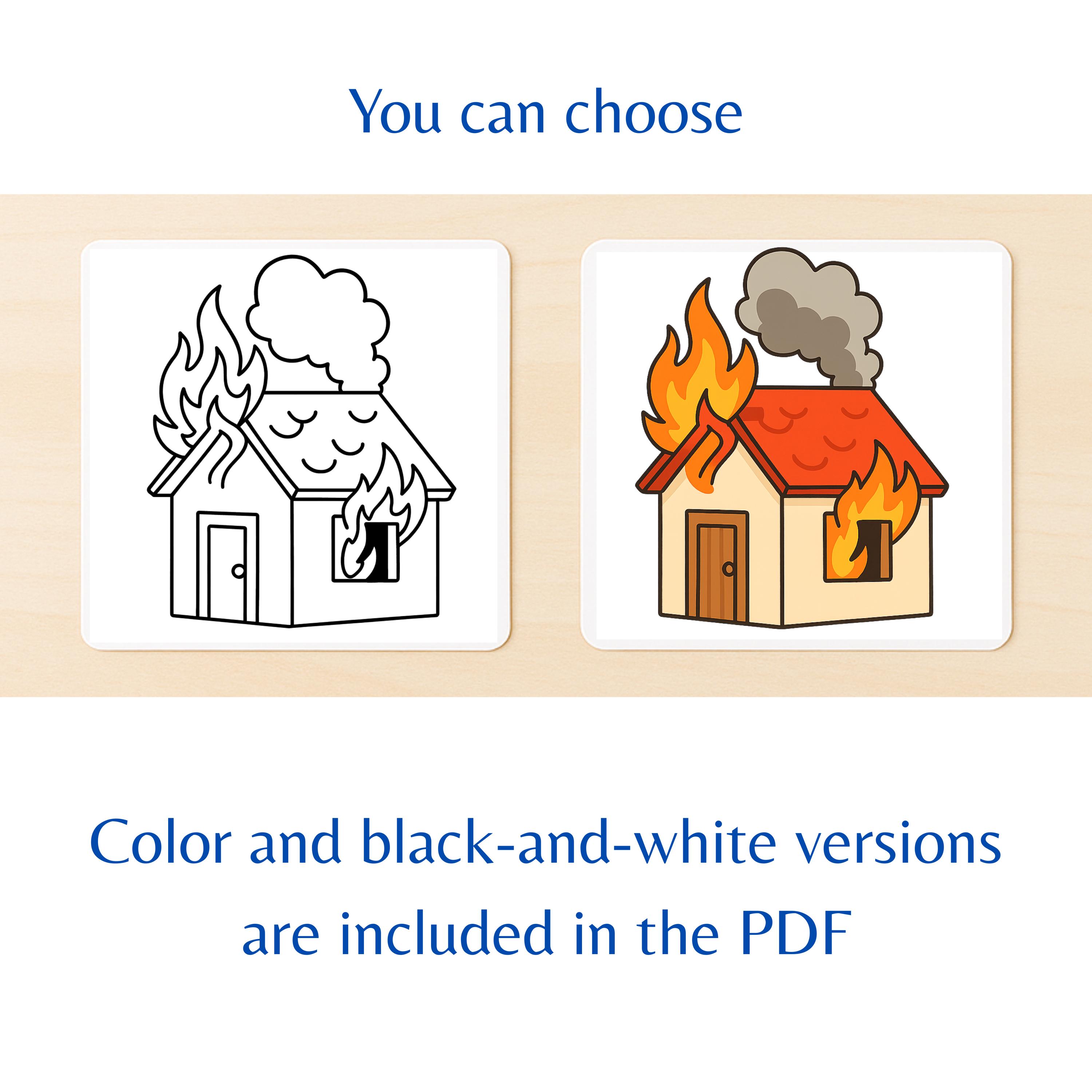 Fire Safety Sequencing Cards , Printable Story Sequence Activity - Etsy