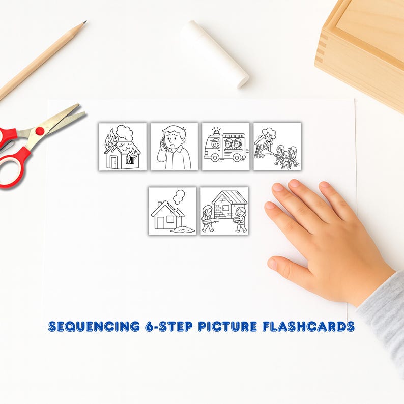 Fire Safety Sequencing Cards , Printable Story Sequence Activity - Etsy