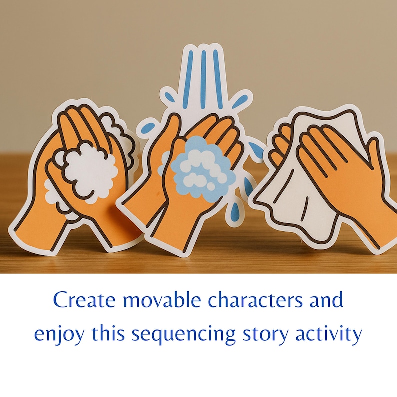 How to Wash Your Hands for Kids, Routine Sequencing Cards, Digital ...