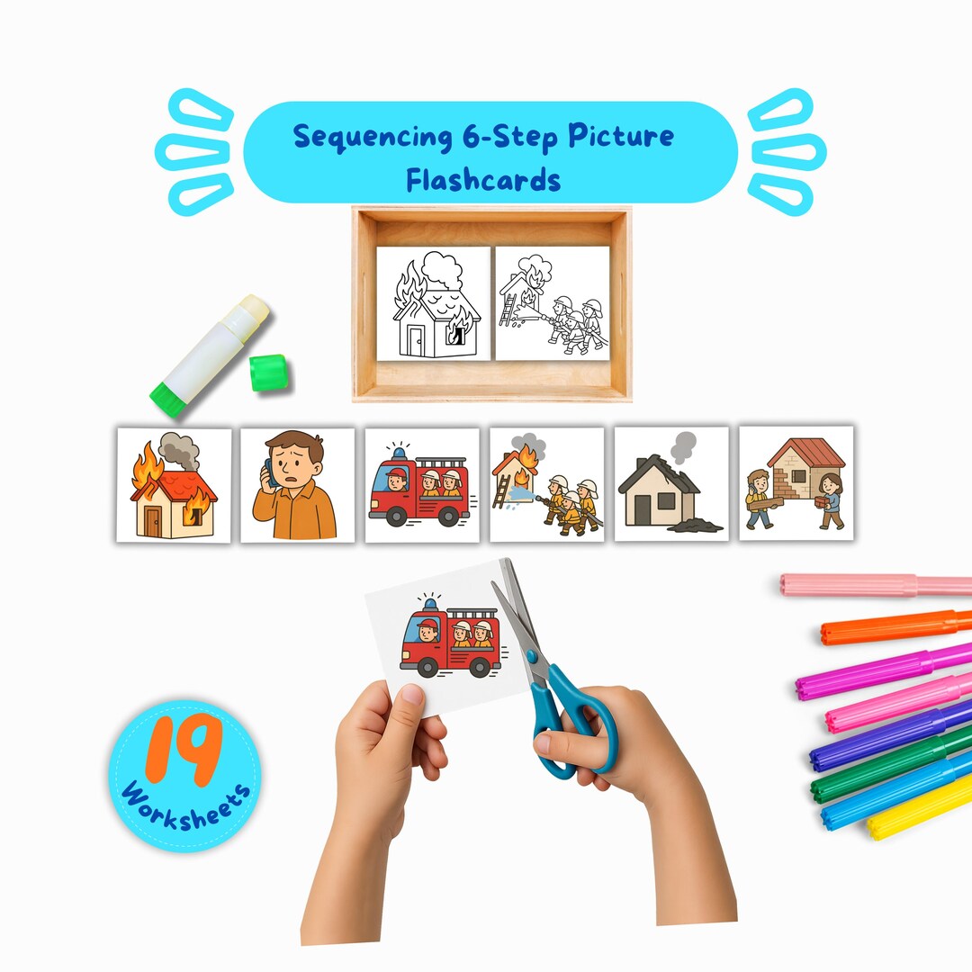Fire Safety Sequencing Cards , Printable Story Sequence Activity - Etsy ...
