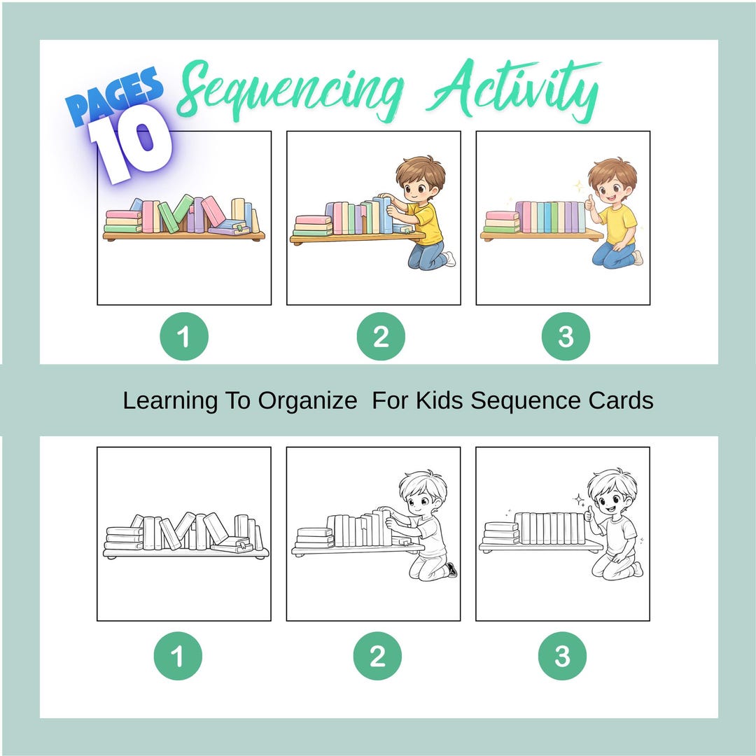 Learning to Organize Sequencing Cards for Kids, Printable Preschool ...