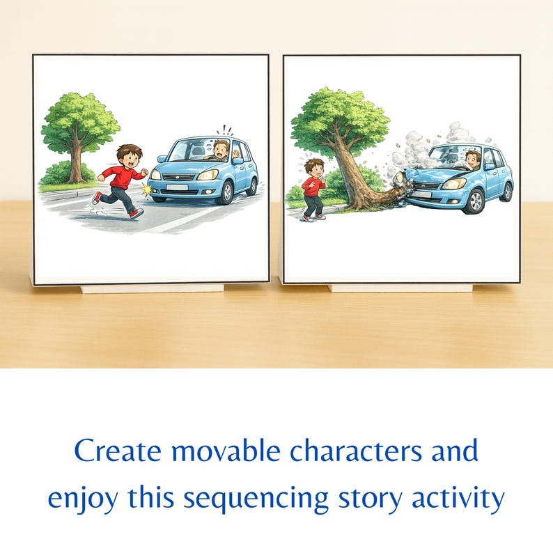 Road Safety for Kids Sequencing Cards, Motor Skills Activity, Printable ...