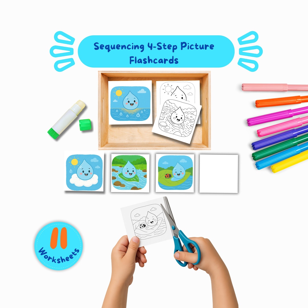 The Water Cycle Sequencing Activity, Printable Science Story for Kids ...