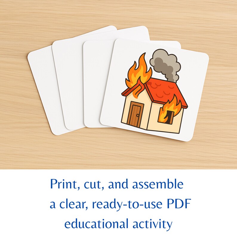 Fire Safety Sequencing Cards , Printable Story Sequence Activity - Etsy