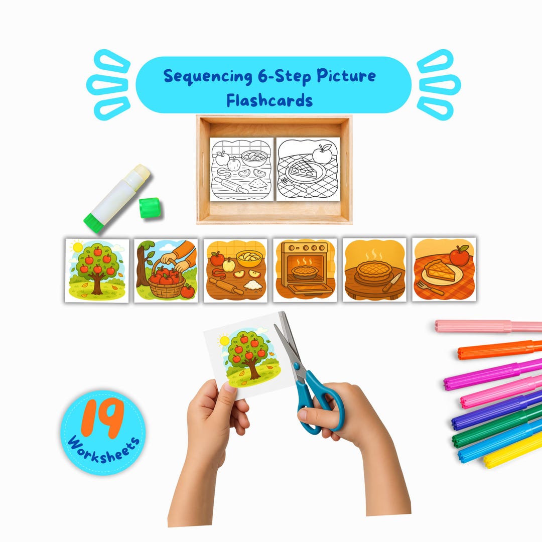 Apple Pie Sequencing Activity for Kids, Educational Activity PDF and ...