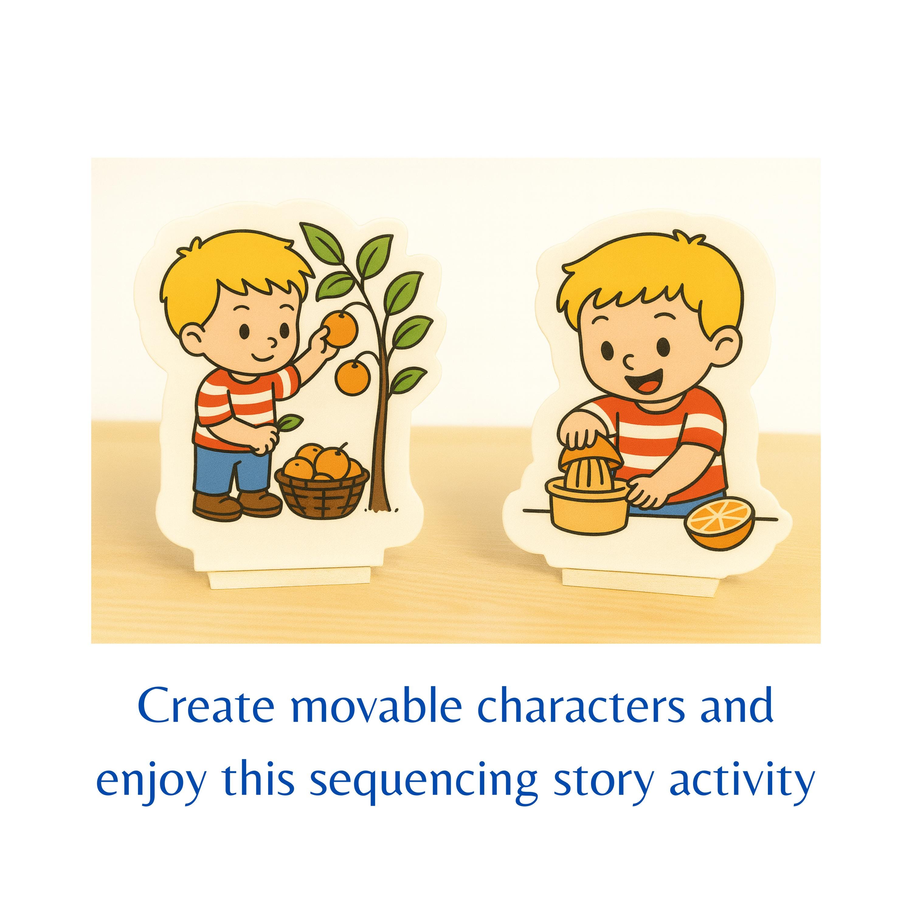 6-step Sequencing Cards for Kids , Printable Story Sequence Activity - Etsy