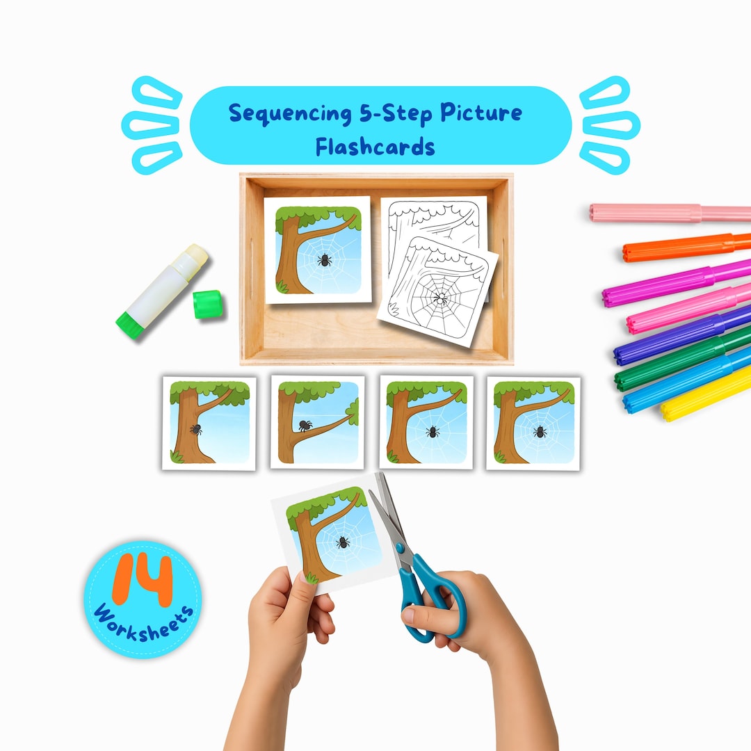 Spider Sequencing Activity for Kids , Printable Story Cards - Etsy UK