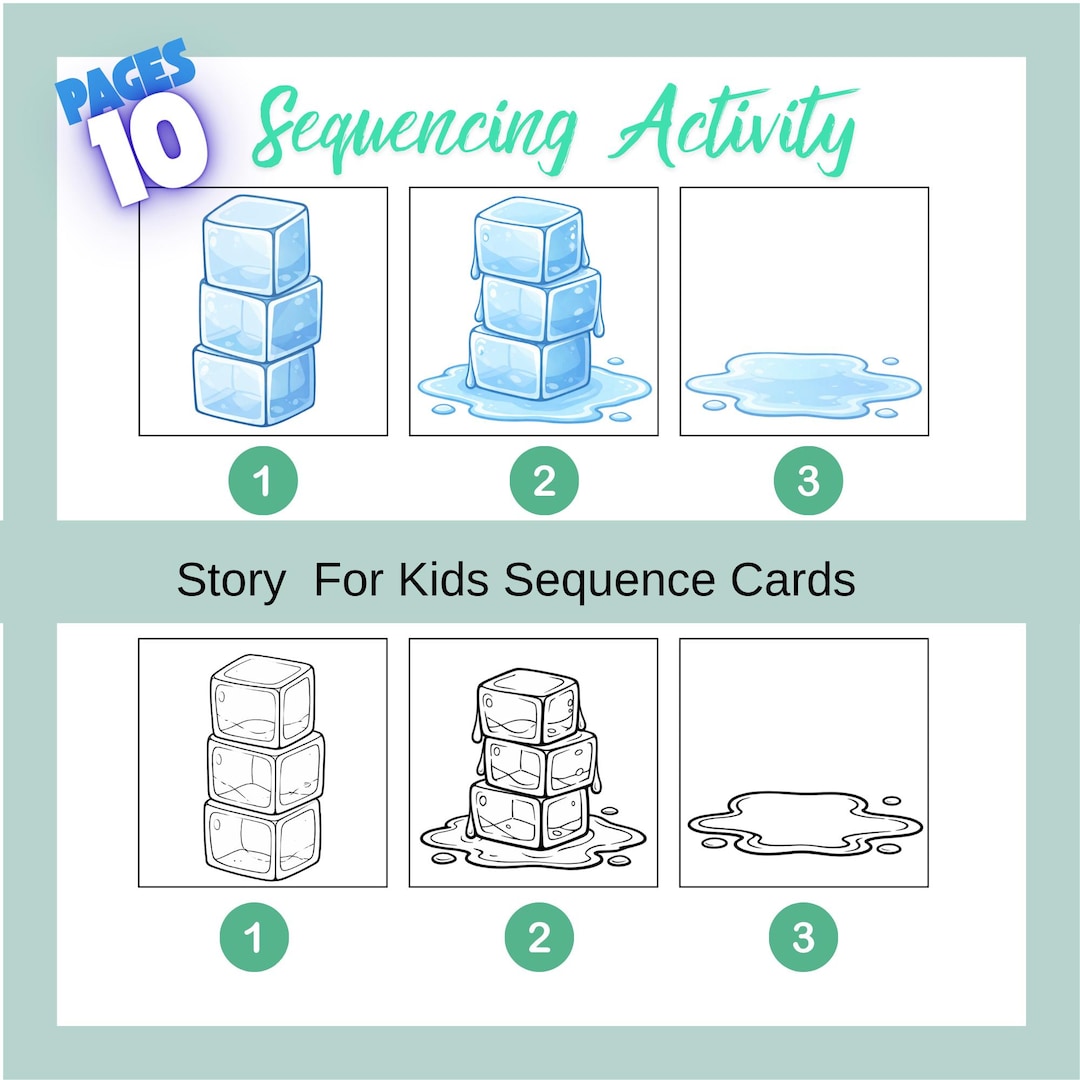 Sequencing 3-step Picture Cards, Water Conditions Activity for Kids ...