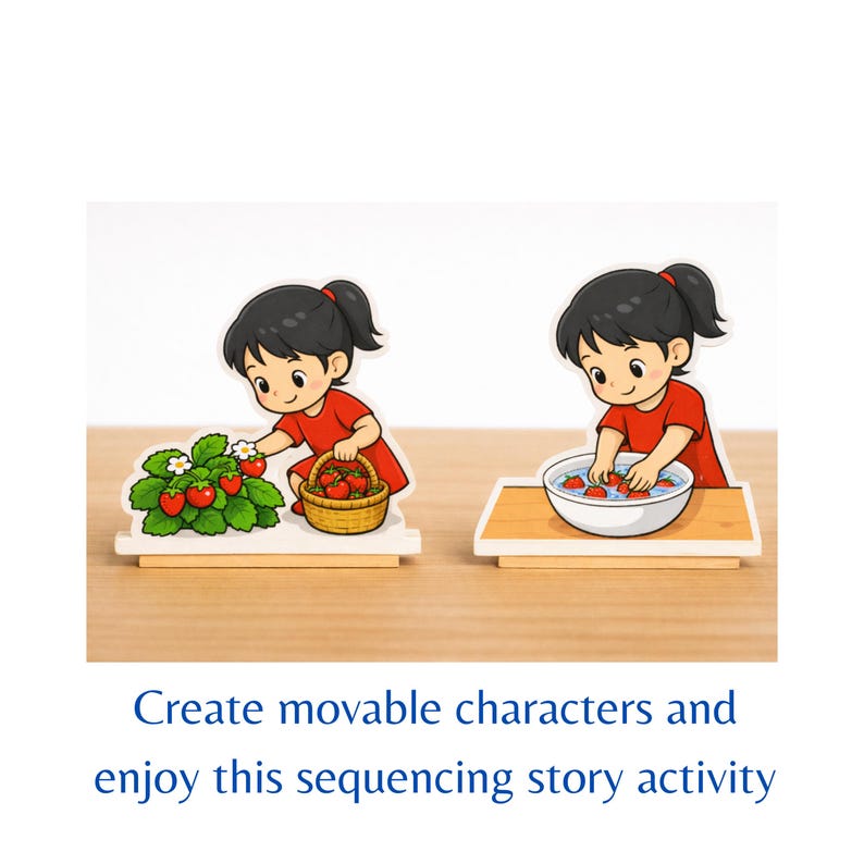 Strawberry Jam Sequencing Activity for Kids – Printable Picture Cards ...