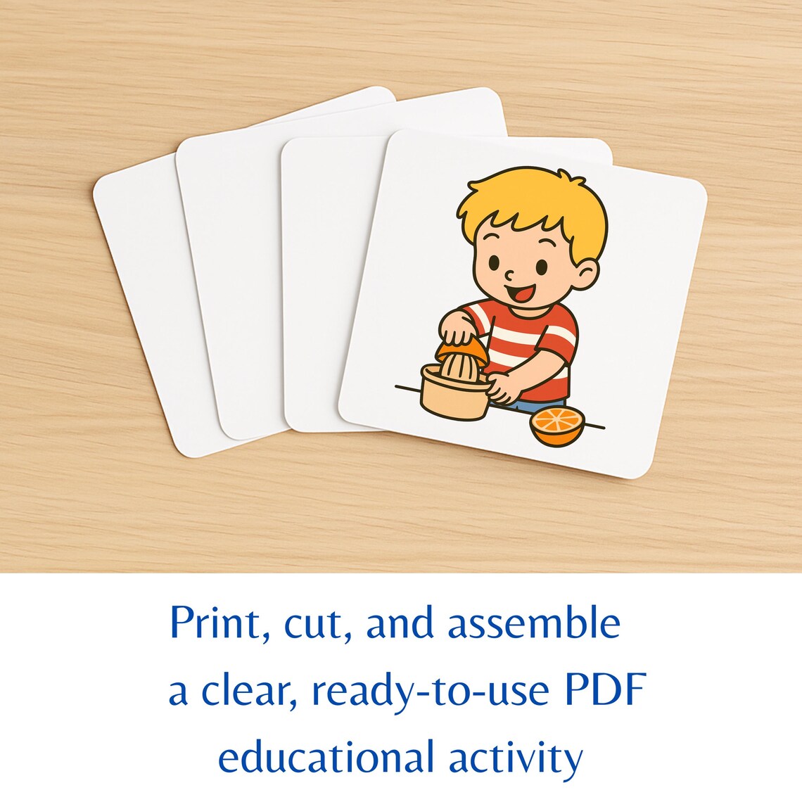 6-step Sequencing Cards for Kids , Printable Story Sequence Activity - Etsy